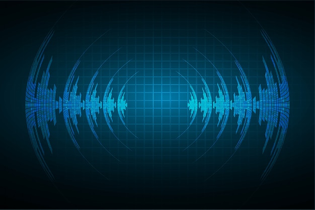 Captivating Soundwave Visualization in Shades of Blue | Jiffy Designs