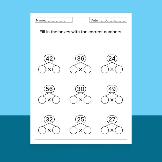 Engaging Math Worksheet: Fill in the Correct Numbers | Jiffy Designs