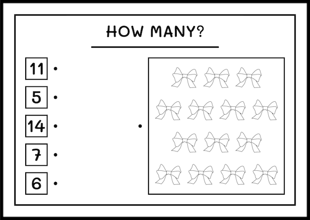 Counting Cute Bows: A Delightful Visual Puzzle | Jiffy Designs