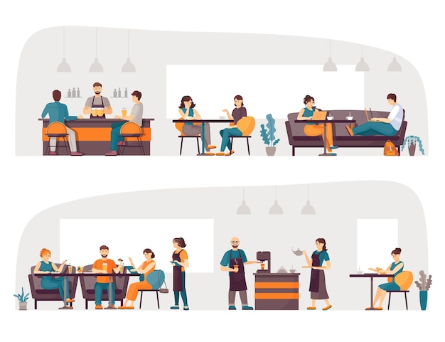 Diverse Collection of Vibrant Workplace and Coworking Scenes | Jiffy ...