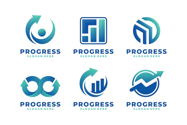 Diverse Progress Symbols with Vibrant Geometric Designs | Jiffy Designs