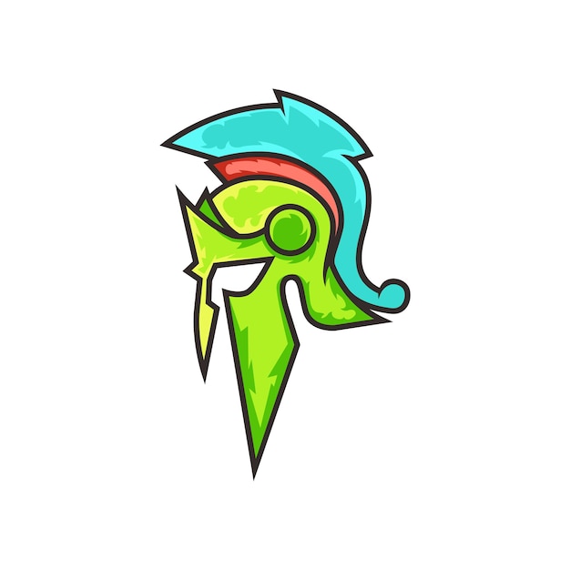 Vibrant Spartan Warrior Emblem in Striking Colors | Jiffy Designs