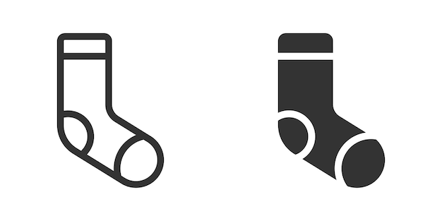 Minimalist Sock Silhouette Icons | Jiffy Designs