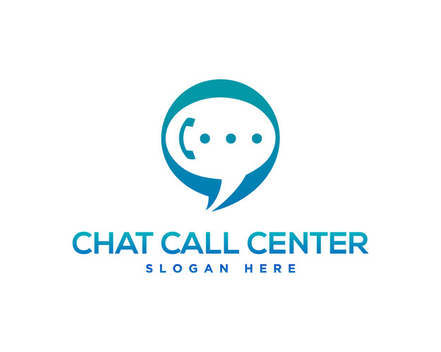 Chat And Call Conversation Logo Design Concept Vector Template. | Jiffy ...