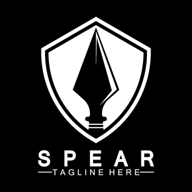 Sleek and Striking Spear Shield Emblem | Jiffy Designs