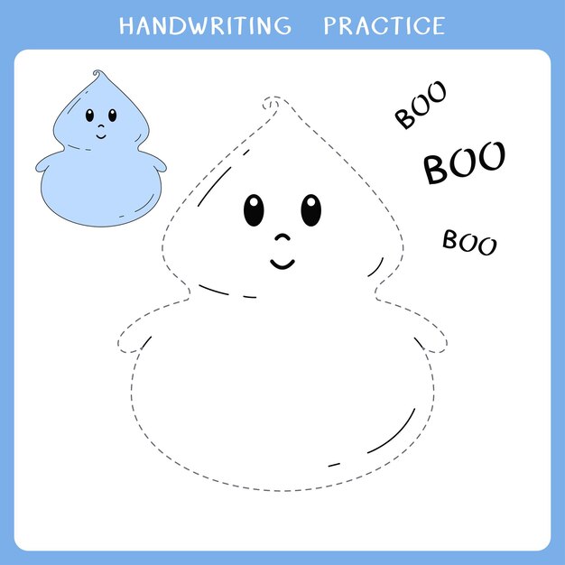 Adorable Ghost Handwriting Practice for Kids | Jiffy Designs