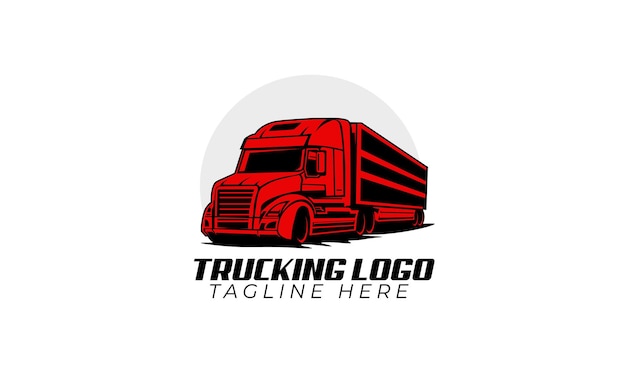 Bold Red Truck Logo with Striking Silhouette Design | Jiffy Designs