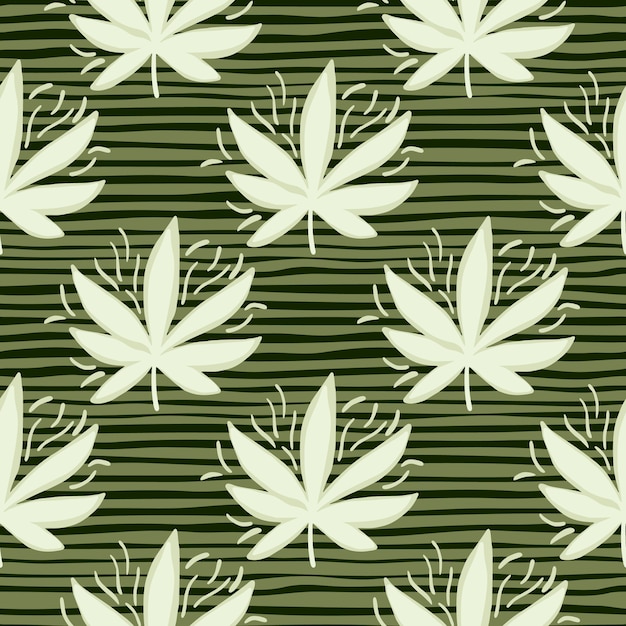 Striking Monochrome Leaf Pattern with Textured Stripes | Jiffy Designs