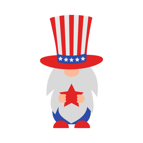 Independence Day Gnome. Usa. American Patriotic Character Clipart ...