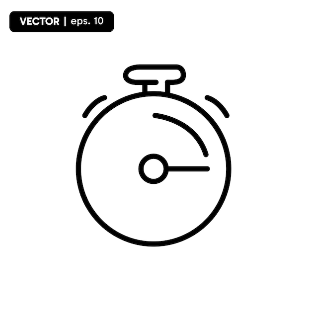 Elegant Stopwatch Icon with Clean Minimal Design | Jiffy Designs