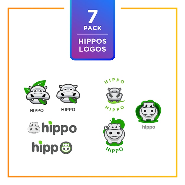 Whimsical Hippo Logos: A Playful Collection of Charming Mascots | Jiffy ...
