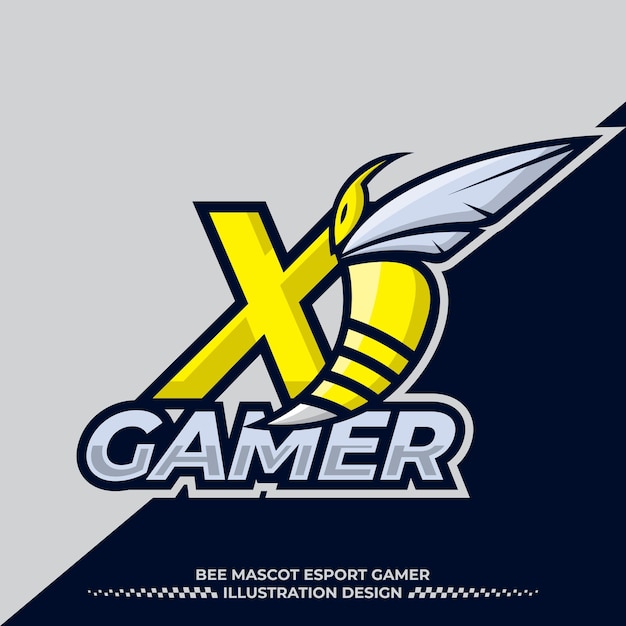 Vibrant Bee Mascot Esports Gamer Logo Design | Jiffy Designs