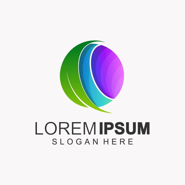 Vibrant Spherical Logo with Overlapping Gradient Shapes | Jiffy Designs