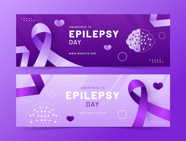 Vibrant Awareness for Epilepsy Day: Purple Ribbon and Brain Symbols ...