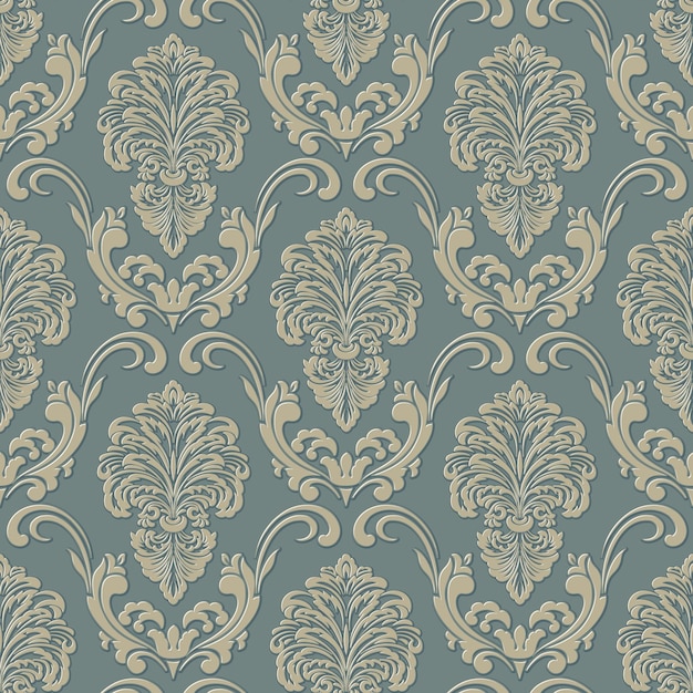 Elegant Floral Damask Pattern in Muted Tones | Jiffy Designs