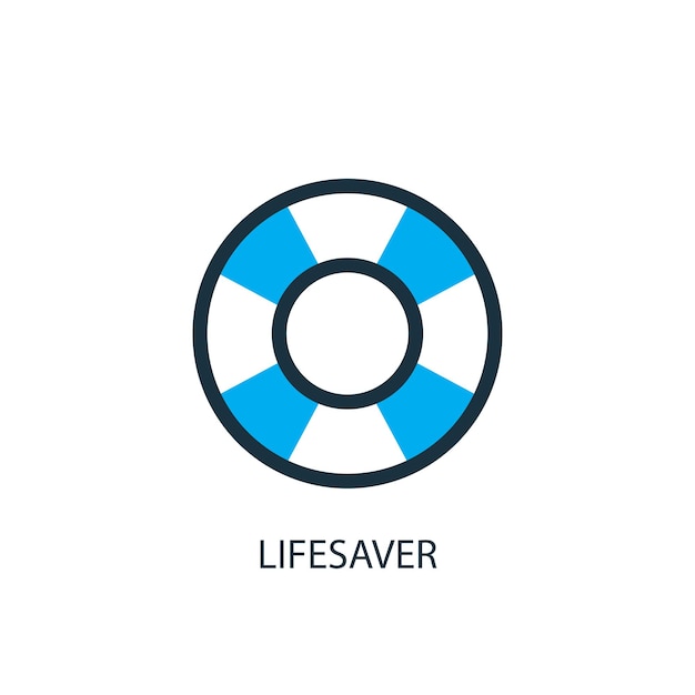 Vibrant Lifesaving Symbol in Shades of Blue | Jiffy Designs
