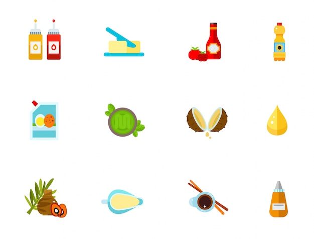 Vibrant Collection of Culinary Icons and Cooking Essentials | Jiffy Designs