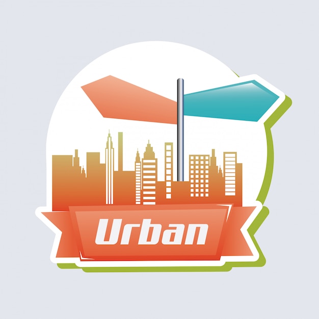 Vibrant Urban Cityscape with Geometric Shapes | Jiffy Designs