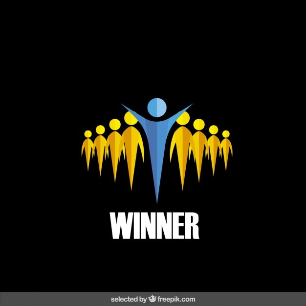 Vibrant Winner Illustration with Figures Celebrating Success | Jiffy ...