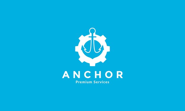 Iconic Anchor Logo with Premium Services Tagline | Jiffy Designs