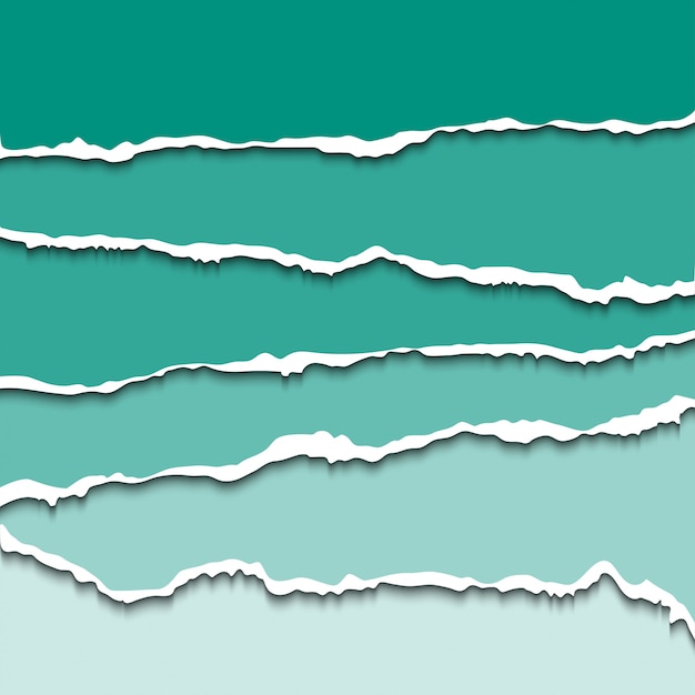 Layers of Torn Teal Paper Revealing Vibrant Background | Jiffy Designs