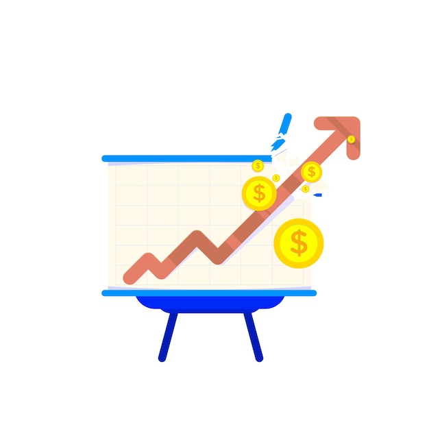 Vibrant Graph Showcasing Financial Growth and Earnings | Jiffy Designs
