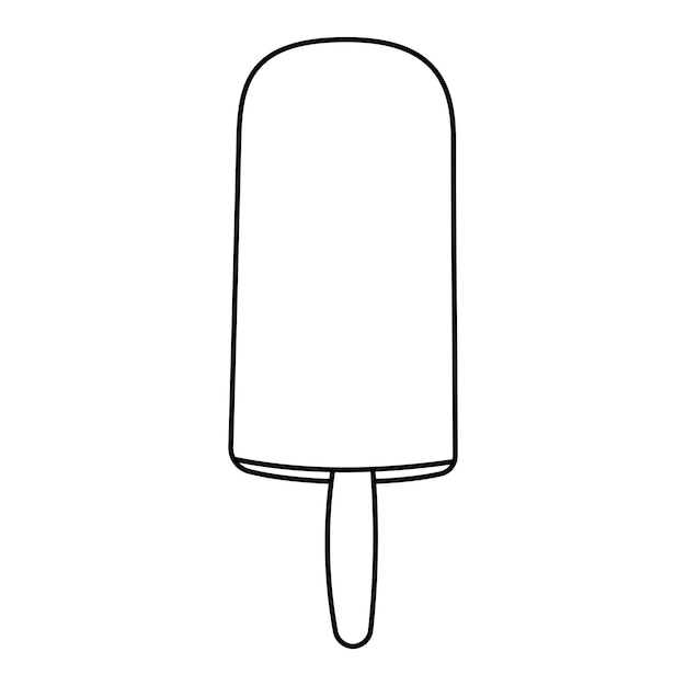 Minimalist Popsicle Outline Graphic | Jiffy Designs