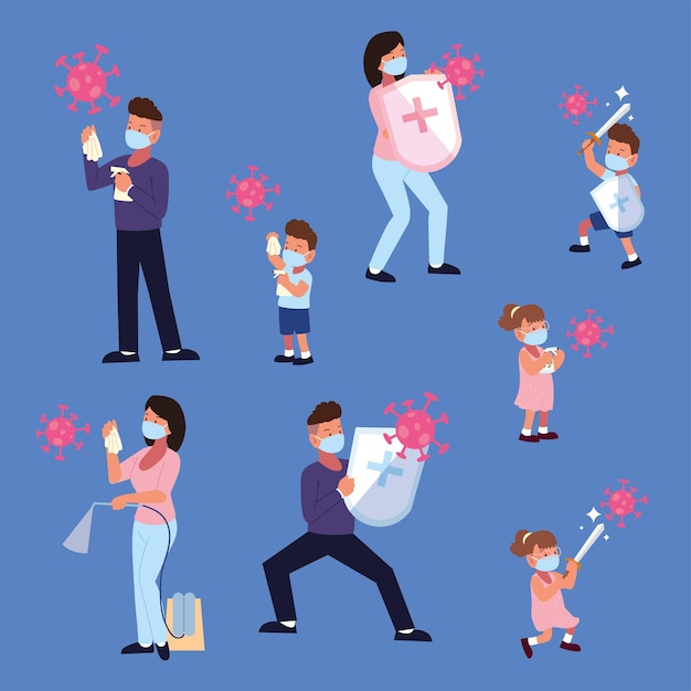 Lively Collection of Playful Characters Surrounded by Vibrant Flowers ...