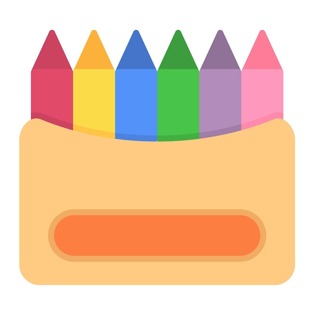 Vibrant Crayon Box with Label Space | Jiffy Designs