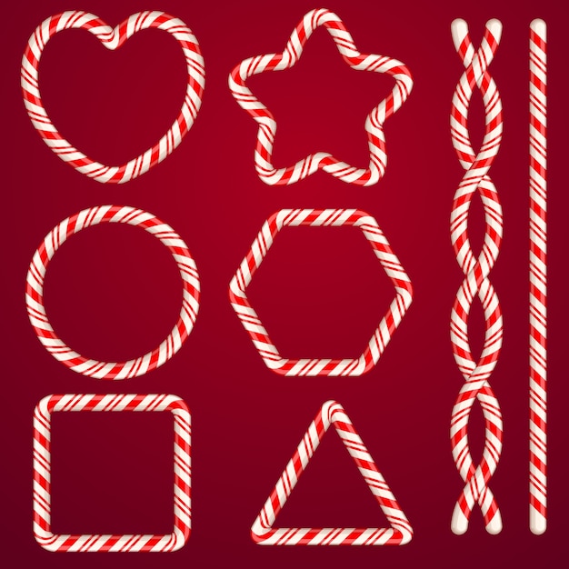 Festive Candy Cane Shapes for Holiday Design | Jiffy Designs