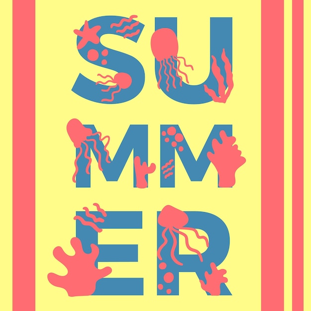 Vibrant Summer Typography with Playful Shapes and Textures | Jiffy Designs
