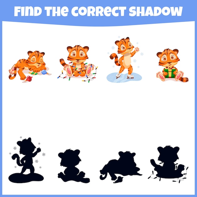 Adorable Tiger Cubs Seek Their Matching Shadows | Jiffy Designs