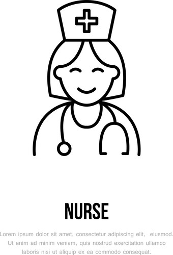Modern Vector Line Icon Of Nurse. Gynecology Clinic Linear Logo ...