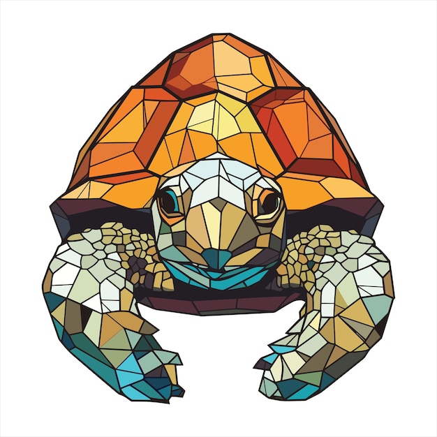 Vibrant Geometric Crab: A Captivating Mosaic of Colors and Shapes ...