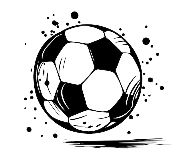 Iconic Soccer Ball Silhouette with Energetic Splashes | Jiffy Designs
