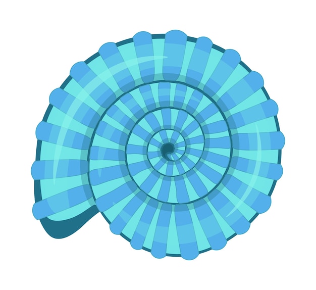 Vibrant Spiral Shell in Shades of Blue | Jiffy Designs