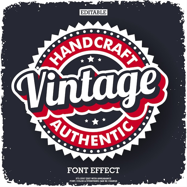Retro Handcrafted Vintage Badge with Grunge Texture | Jiffy Designs