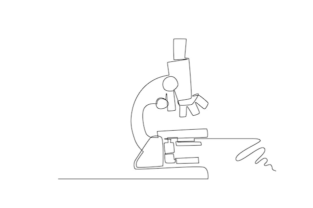 Minimalist Microscope Illustration with Simple Geometric Shapes | Jiffy ...