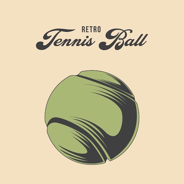 Vintage Tennis Ball with Retro Flair | Jiffy Designs