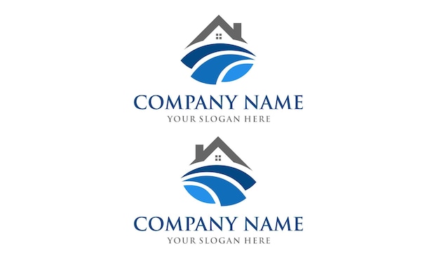 Stylish Real Estate Logo with Sleek House Icon and Waves | Jiffy Designs