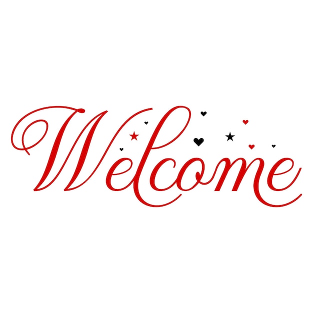 Elegant Cursive Welcome Sign with Decorative Stars | Jiffy Designs