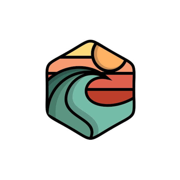 Vibrant Hexagonal Landscape Illustration | Jiffy Designs