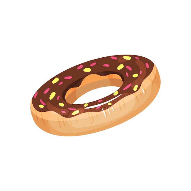 Delectable Chocolate-Glazed Donut with Vibrant Sprinkles | Jiffy Designs