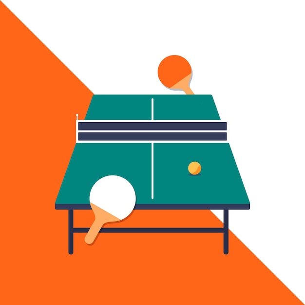 Vibrant Ping Pong Table with Minimalist Design | Jiffy Designs