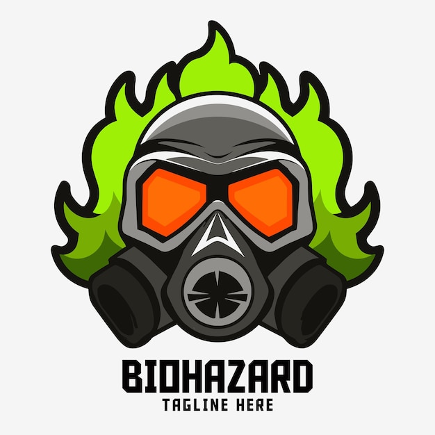 Striking Biohazard Symbol with Fiery Accents | Jiffy Designs