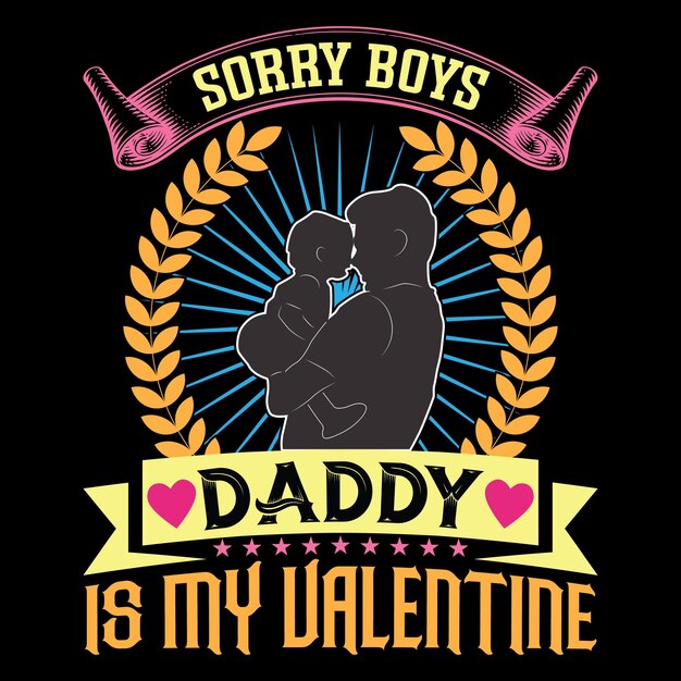 Heartfelt Daddy-Son Silhouette Design with Vibrant Lettering | Jiffy ...