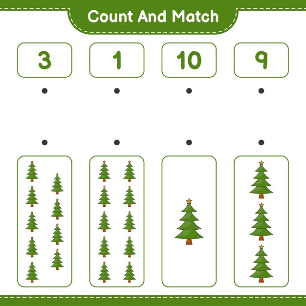 Playful Pine Tree Counting Game for Kids | Jiffy Designs