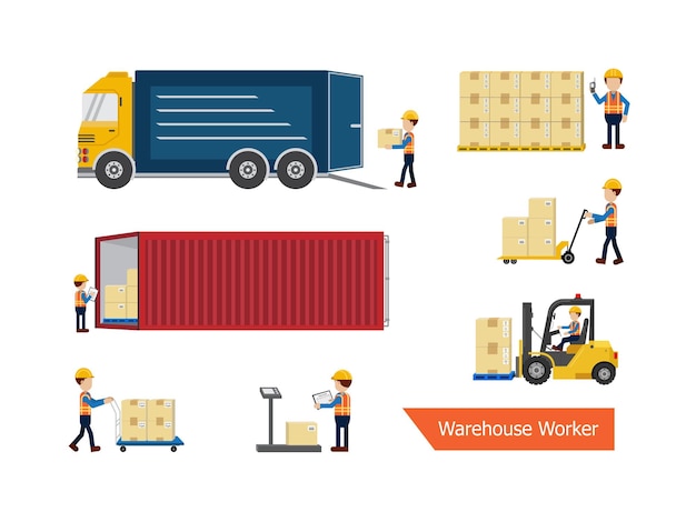 Bustling Warehouse Operations: Logistics, Shipping, and Hardworking ...