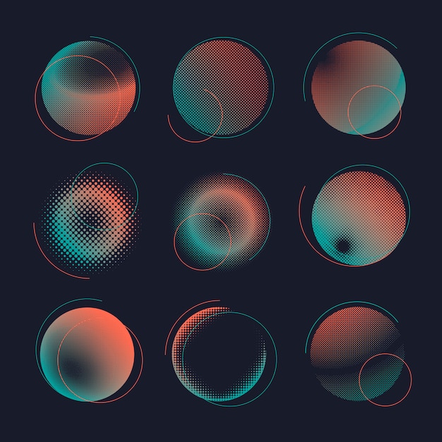 Vibrant Geometric Orbs: A Diverse Digital Art Collection | Jiffy Designs