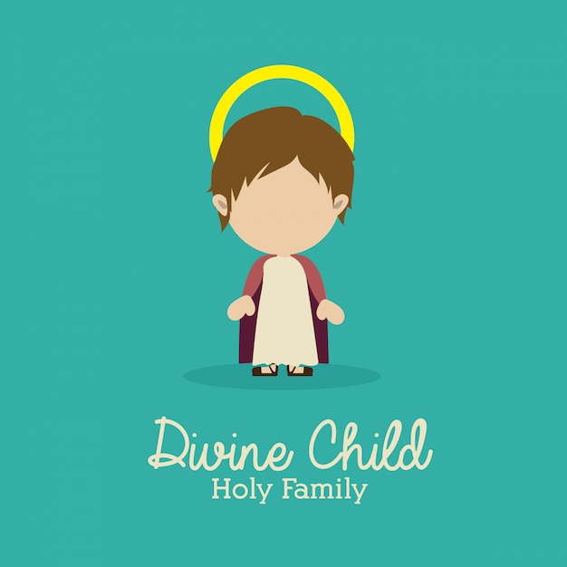 Charming Illustration of a Divine Child from the Holy Family | Jiffy ...